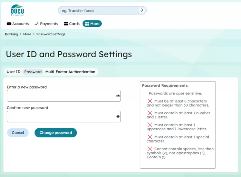 Online Banking FAQs - OUCU Financial